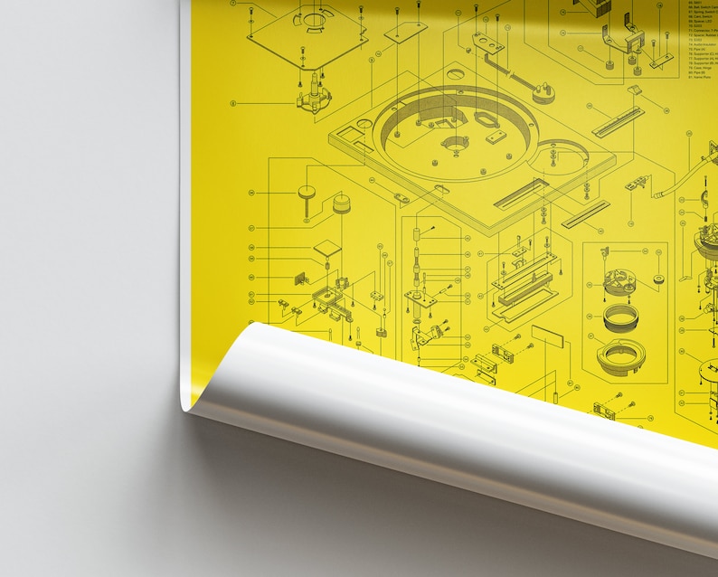 Technic SL-1200 MK2 DJ Turntable, Technical Drawing, Exploded View ...