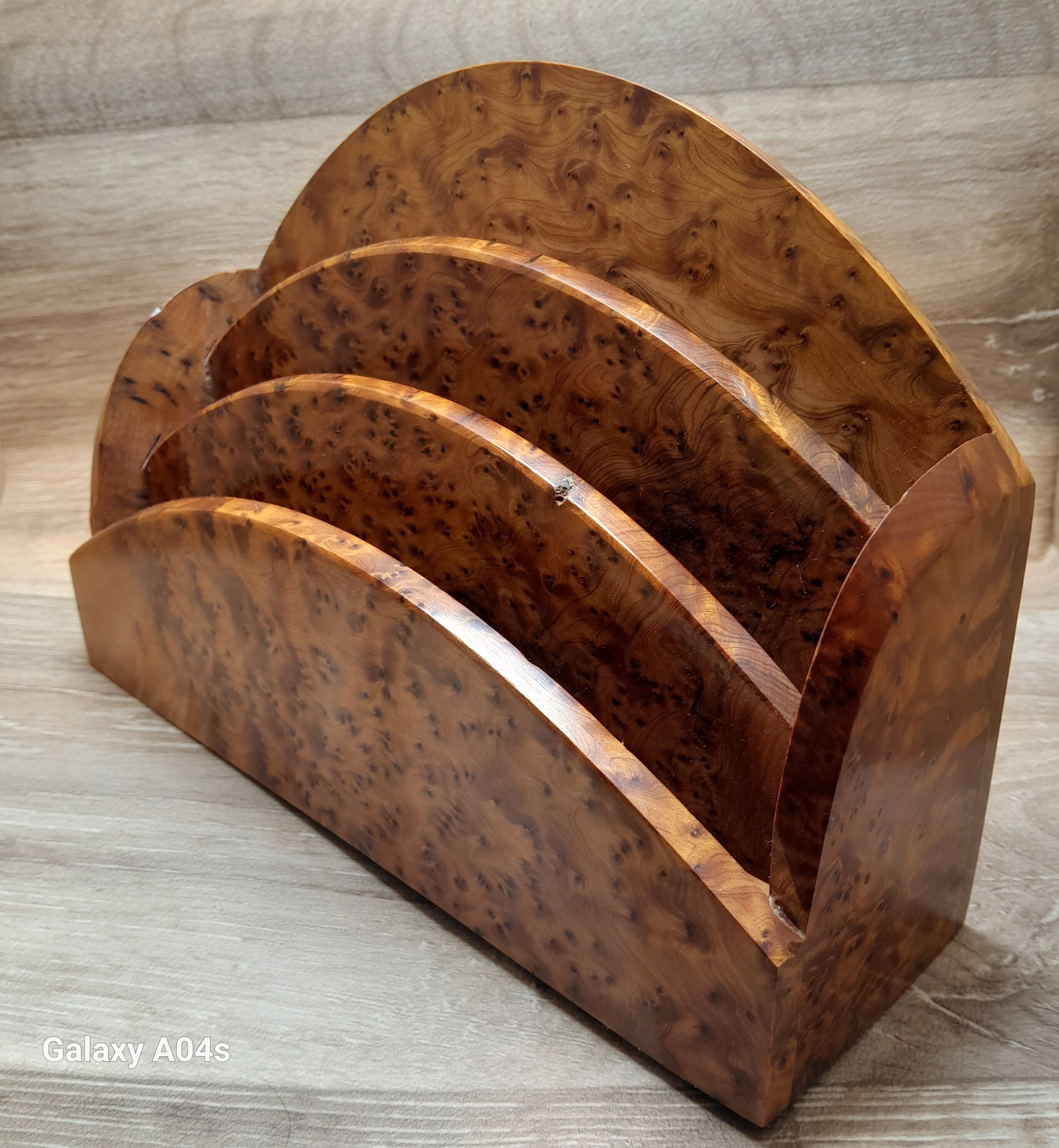 Moroccan Thuya Wood Office Organization Set With Cedar Burl Filing ...