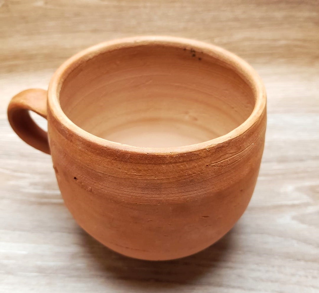 Set 2 of Handcrafted Pottery Teacup, Eco Moroccan Terracotta Mug - Etsy ...