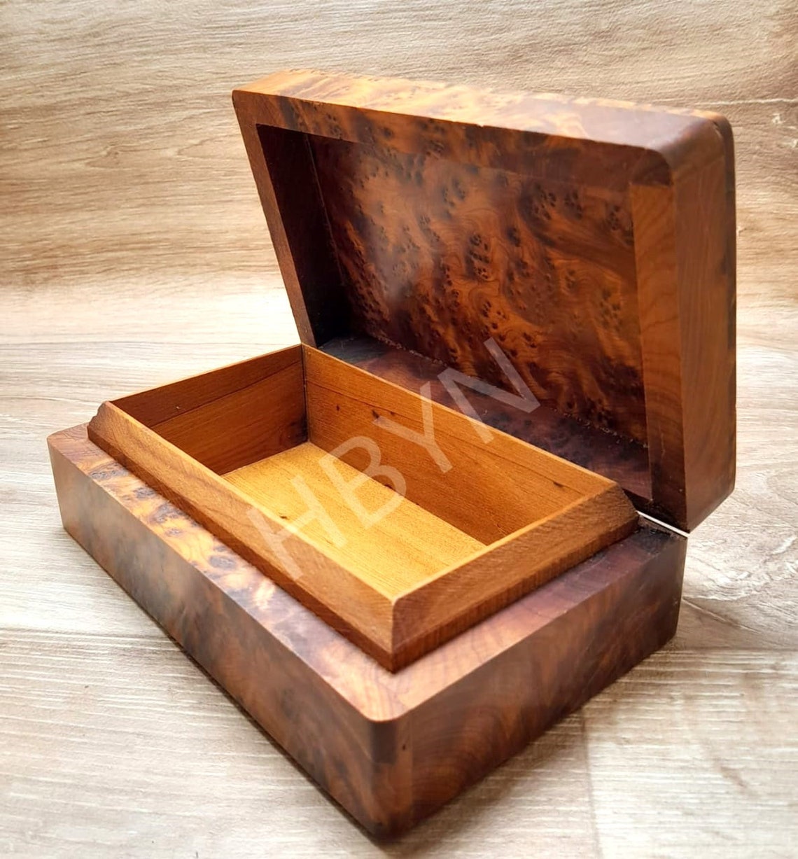 Thuya Wood Box Hand Carved Wooden Multipurpose Keepsake, Jewelry ...