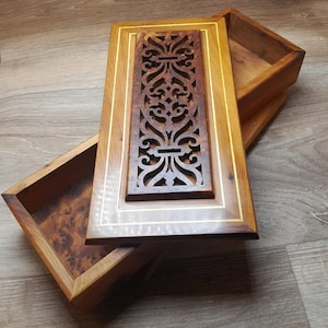 Unique Trinket Juniper Wooden Box,hand-carved Secret Opening Jewelry ...