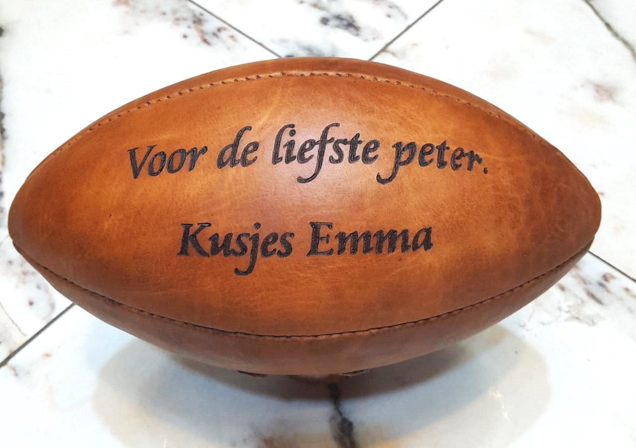 Personalized Vintage Leather Rugby Ball, Personalized Full Size Vintage ...