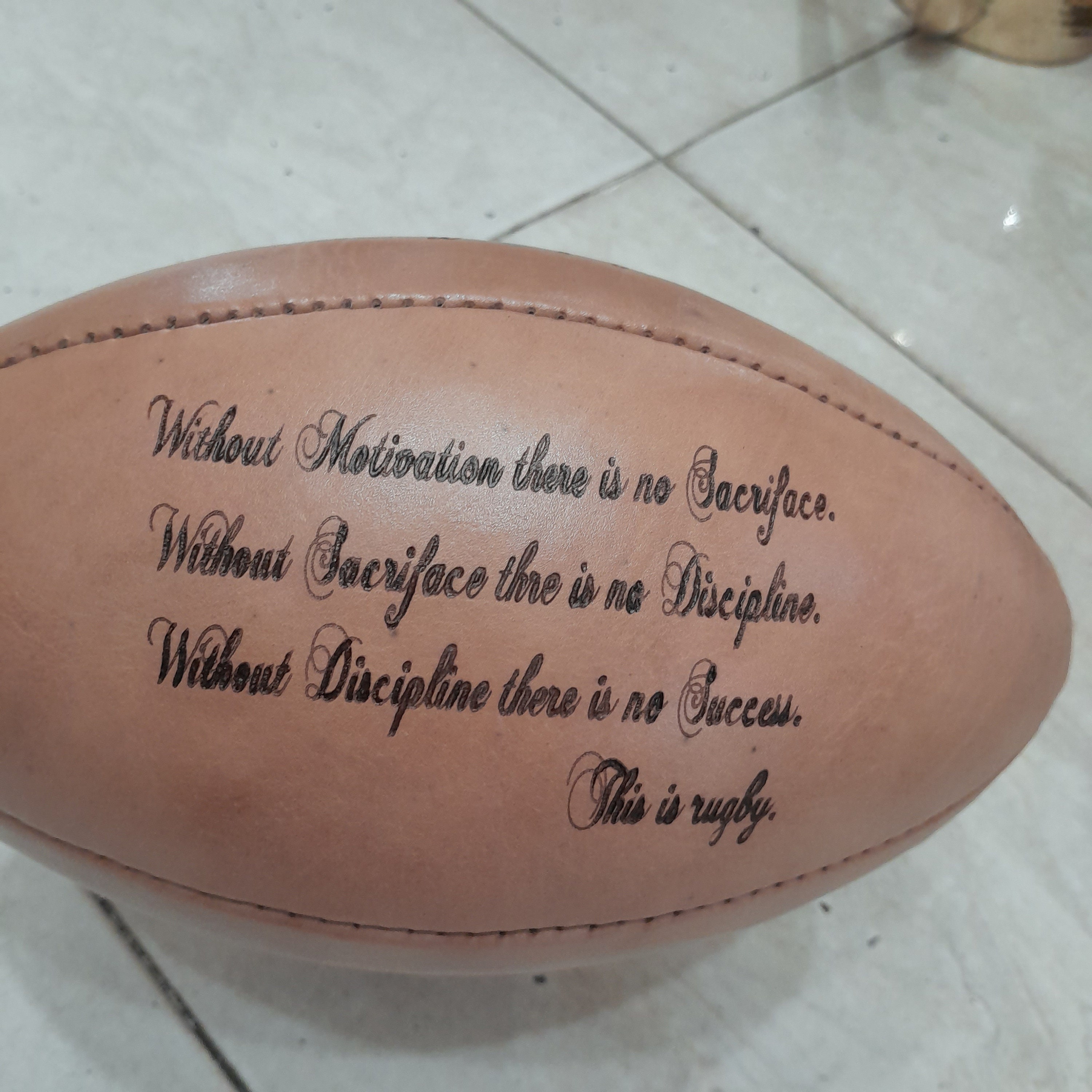 Personalized Vintage Leather Rugby Ball, Personalized Full Size Vintage ...