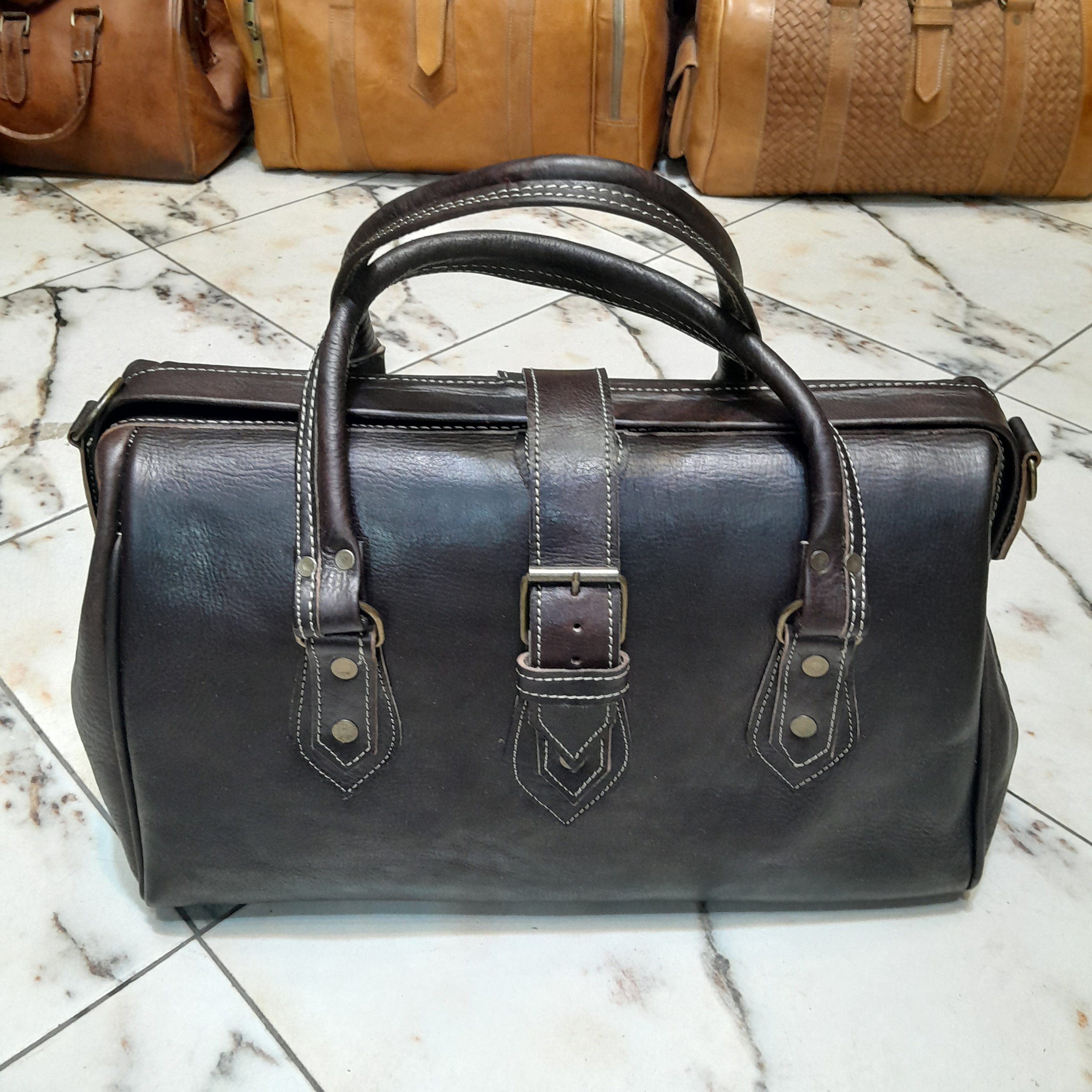 LEATHER DOCTOR Bag,duffel Bag,canvas Travel Doctor Bag,luggage Bag - Etsy