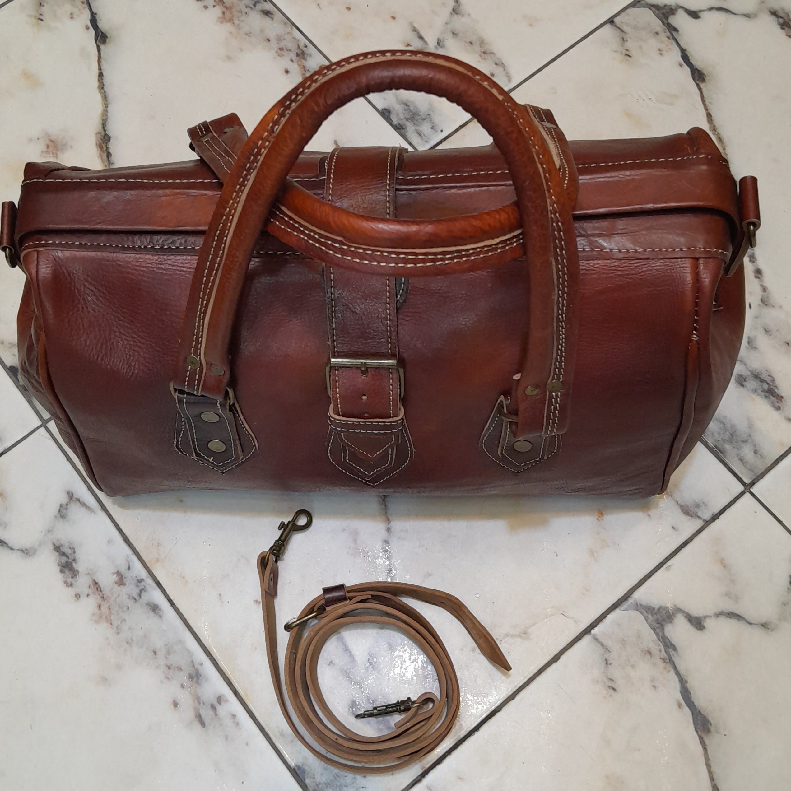 LEATHER DOCTOR Bag,duffel Bag,canvas Travel Doctor Bag,luggage Bag - Etsy