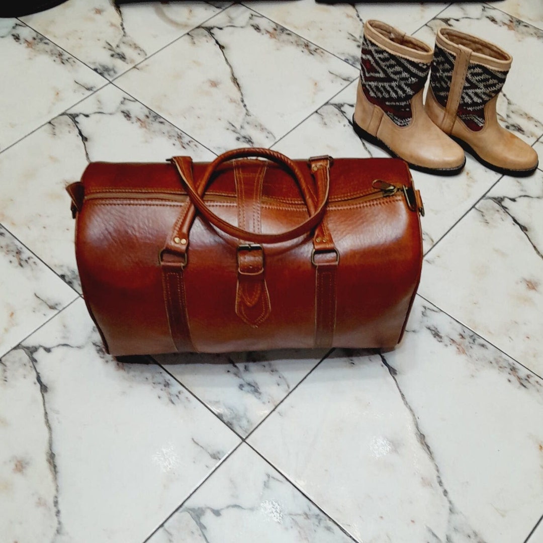 Duffle Bag Leather Duffle Handmade Travel Bag Leather - Etsy