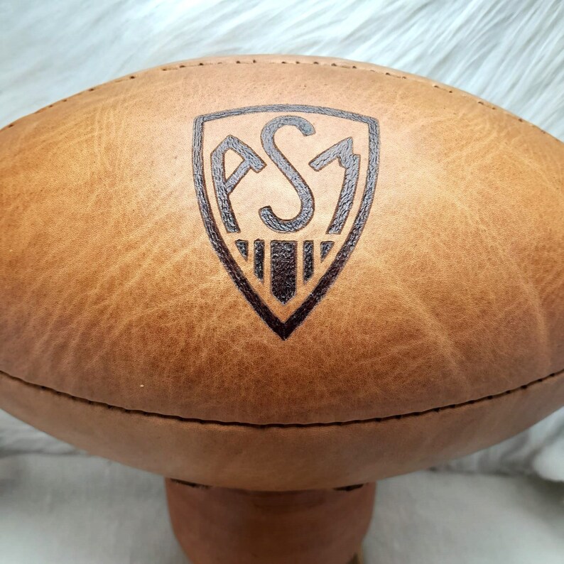 Personalized Vintage Leather Rugby Ball, Personalized Full Size Vintage ...