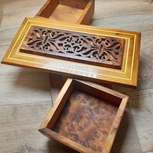 Unique Trinket Juniper Wooden Box,hand-carved Secret Opening Jewelry ...