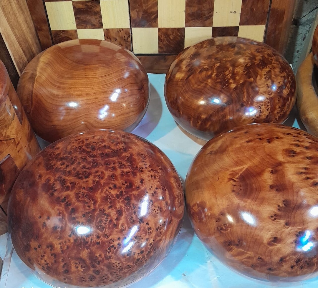 Juniper Wood Ball BOX, Hand-crafted Round Wooden Box,bowl Box,handmade ...