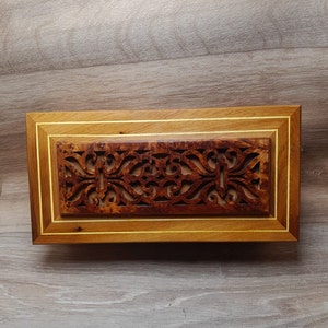 Unique Trinket Juniper Wooden Box,hand-carved Secret Opening Jewelry ...