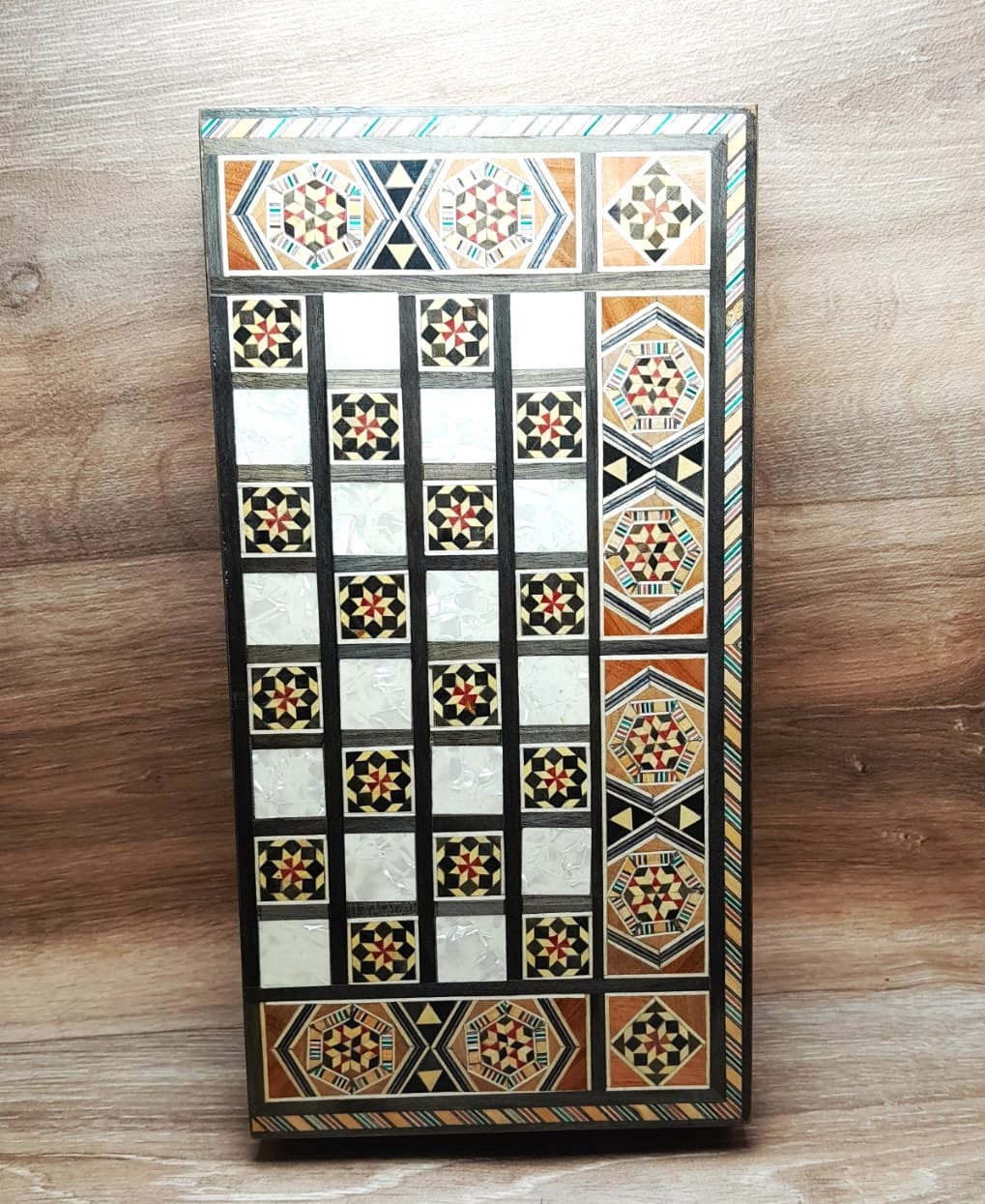 Moroccan Handmade Wooden Backgammon Set Board, 2 in 1 Wood Backgammon ...