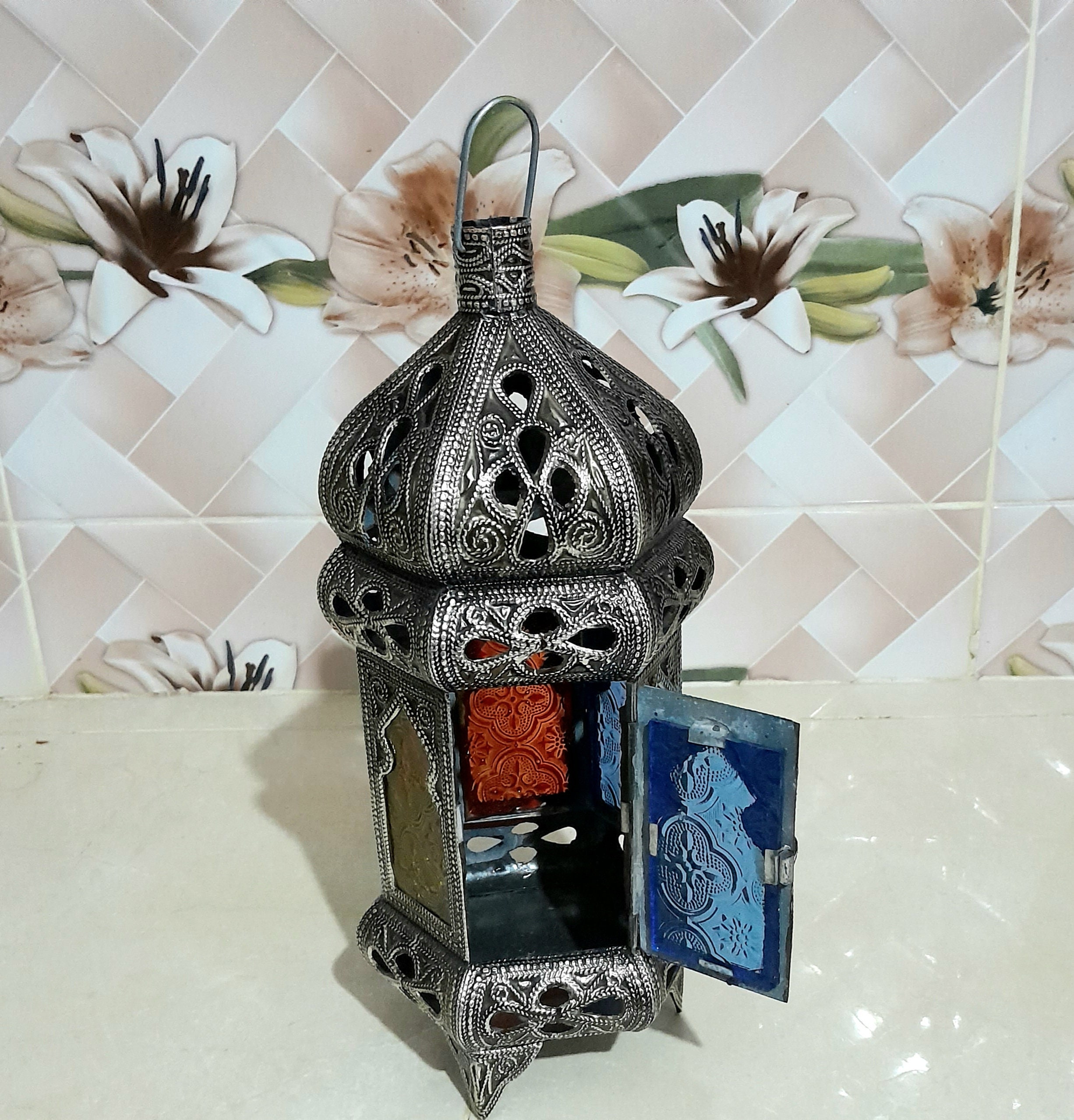 Vintage Moroccan Handmade Table Top Hand Woven Metal Tonal - Etsy