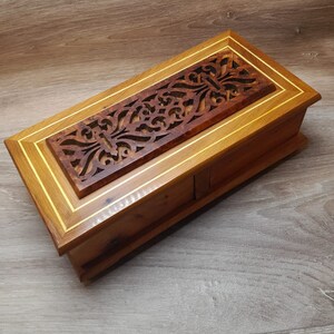 Unique Trinket Juniper Wooden Box,hand-carved Secret Opening Jewelry ...