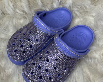 Dazzling Bling Crocs, Custom Sparkly Shoes, Handmade Rhinestones Crocs ...