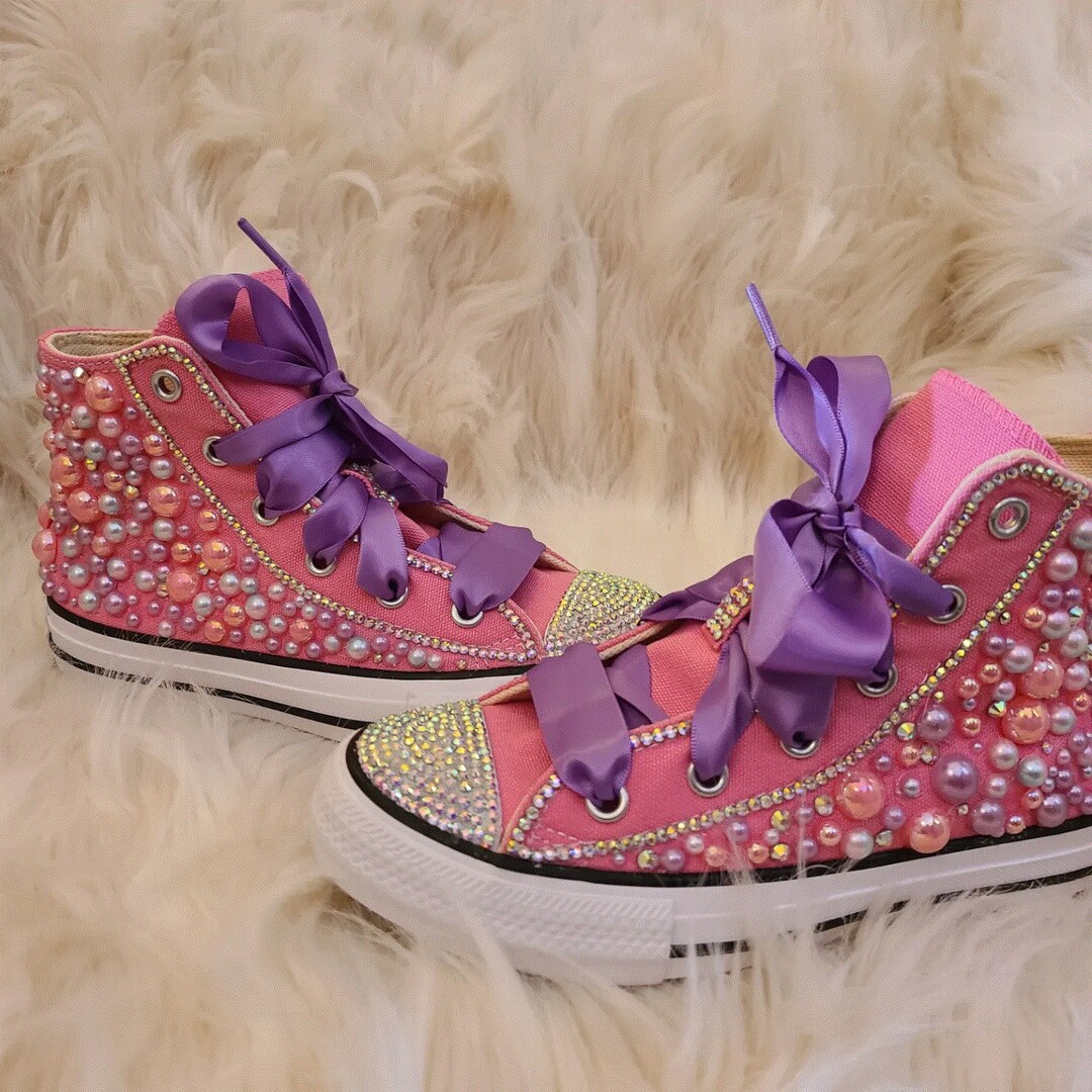 Bubble Gum Bling (children's Sizes) * Fun Converse * Summer Converse ...