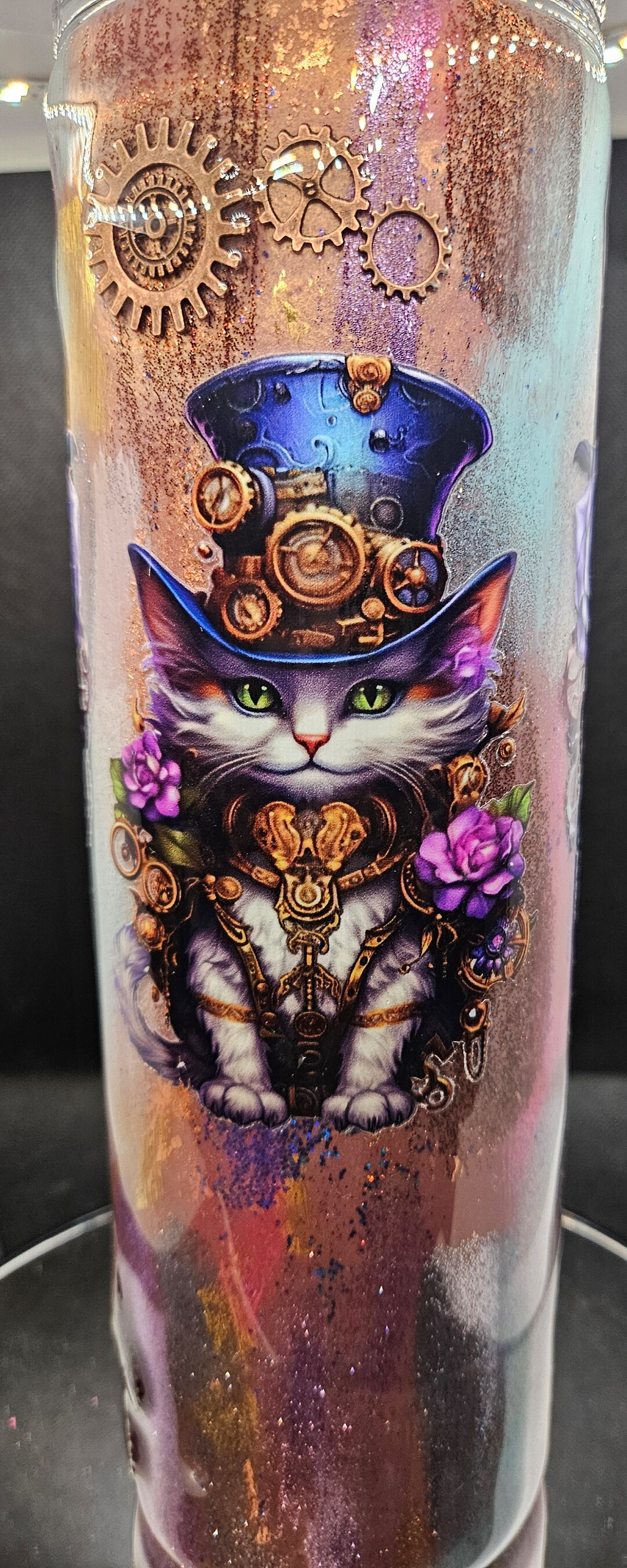 Steam Punk Kitty 30oz Tumbler * Custom Tumbler * Steam Punk ...