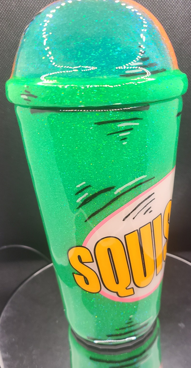 Cartoon Finished Lime Green Squishee Inspired Simpson's Inspired Bart Simpson Inspired 20oz ...