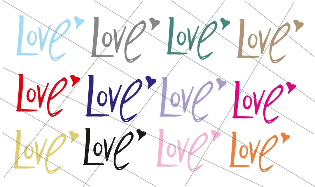 Heart Love Written Png Pdf High Resolution Digital Download - Etsy