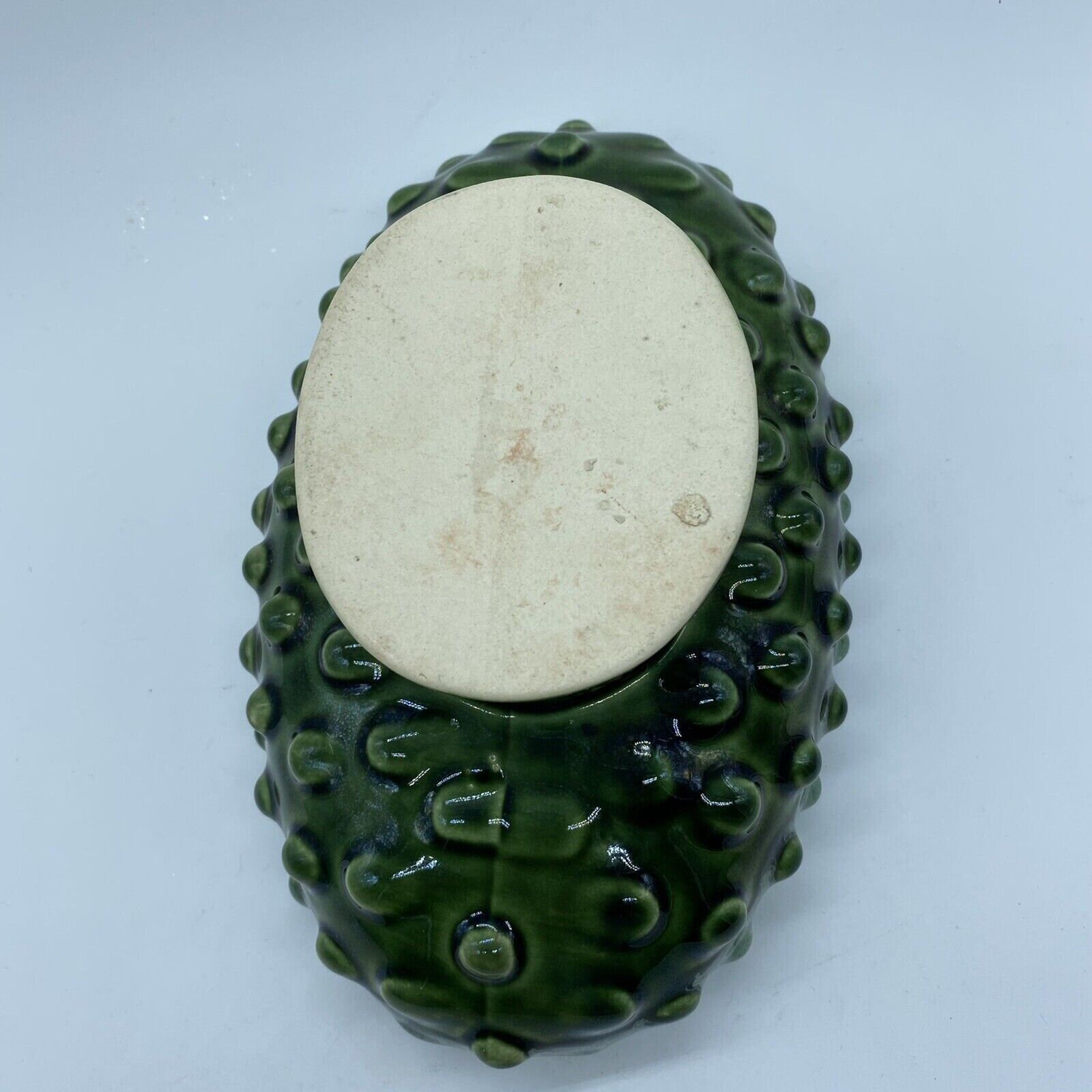 MCM Hobnail Planters in Moss Green Glaze Unusual Footed Oval - Etsy