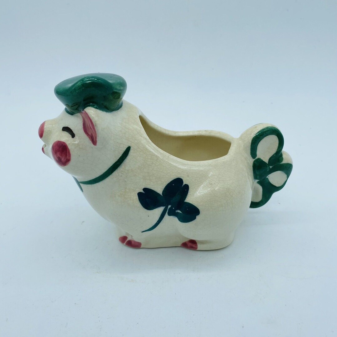 Clover Pig Creamer With Tam O' Shanter Hat Vintage Kitschy Ceramic - Etsy