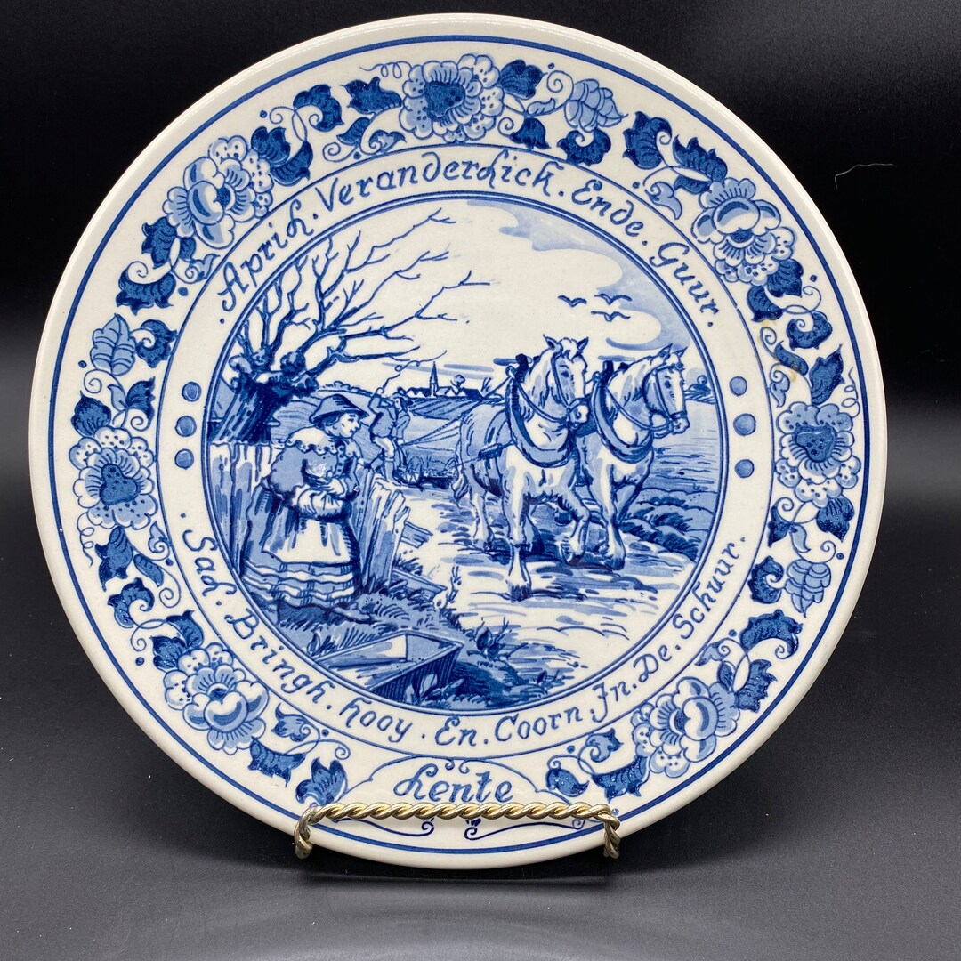 Assiette murale Bleu de Delft par Royal Goedewaagen Hollande - Etsy France