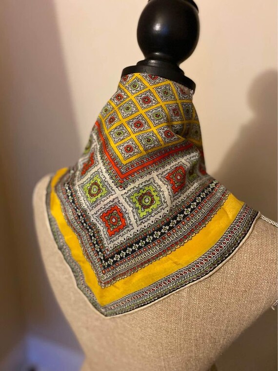 Paisley scarf neckerchief yellow - Gem