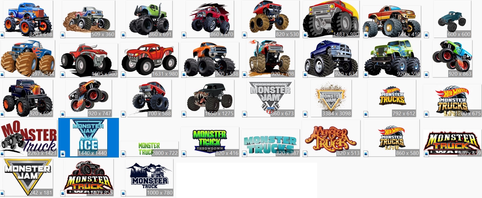 Monster Jam PNG Cliparts Collection Monster Trucks Png - Etsy Australia