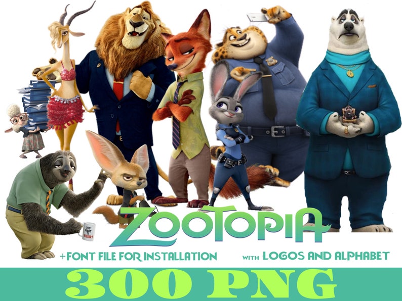 Zootopia PNG Cliparts Collectie Zootropolis PNG Zoomania - Etsy Nederland