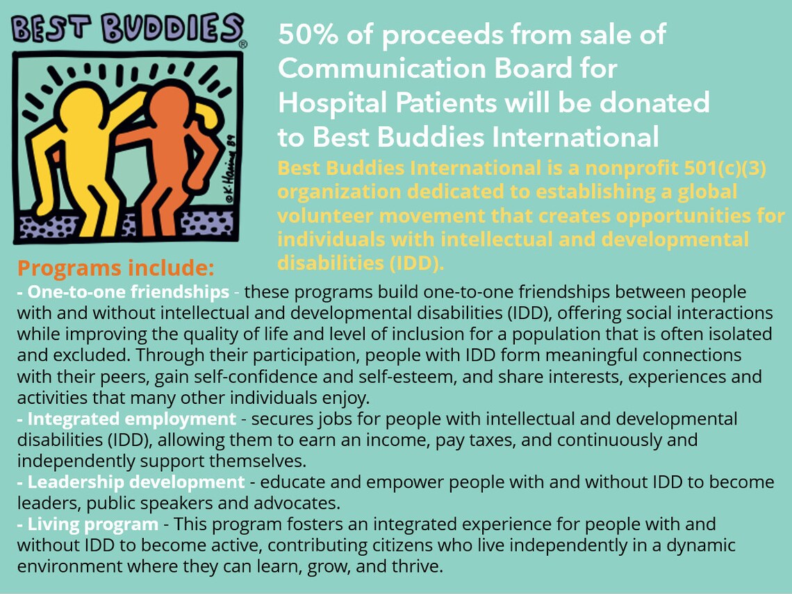 Communication Board for Hospital Patients nonverbal, Aphasia, Intubated ...