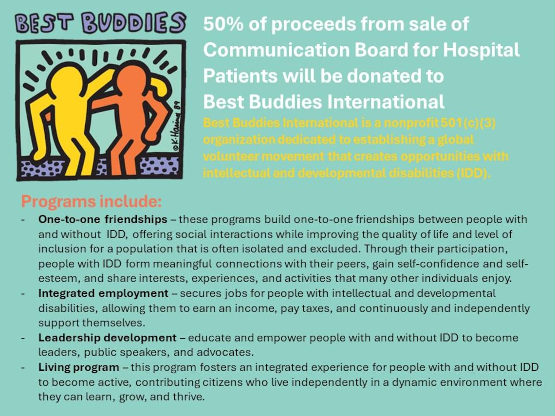 Communication Board for Hospital Patients (nonverbal, Aphasia ...