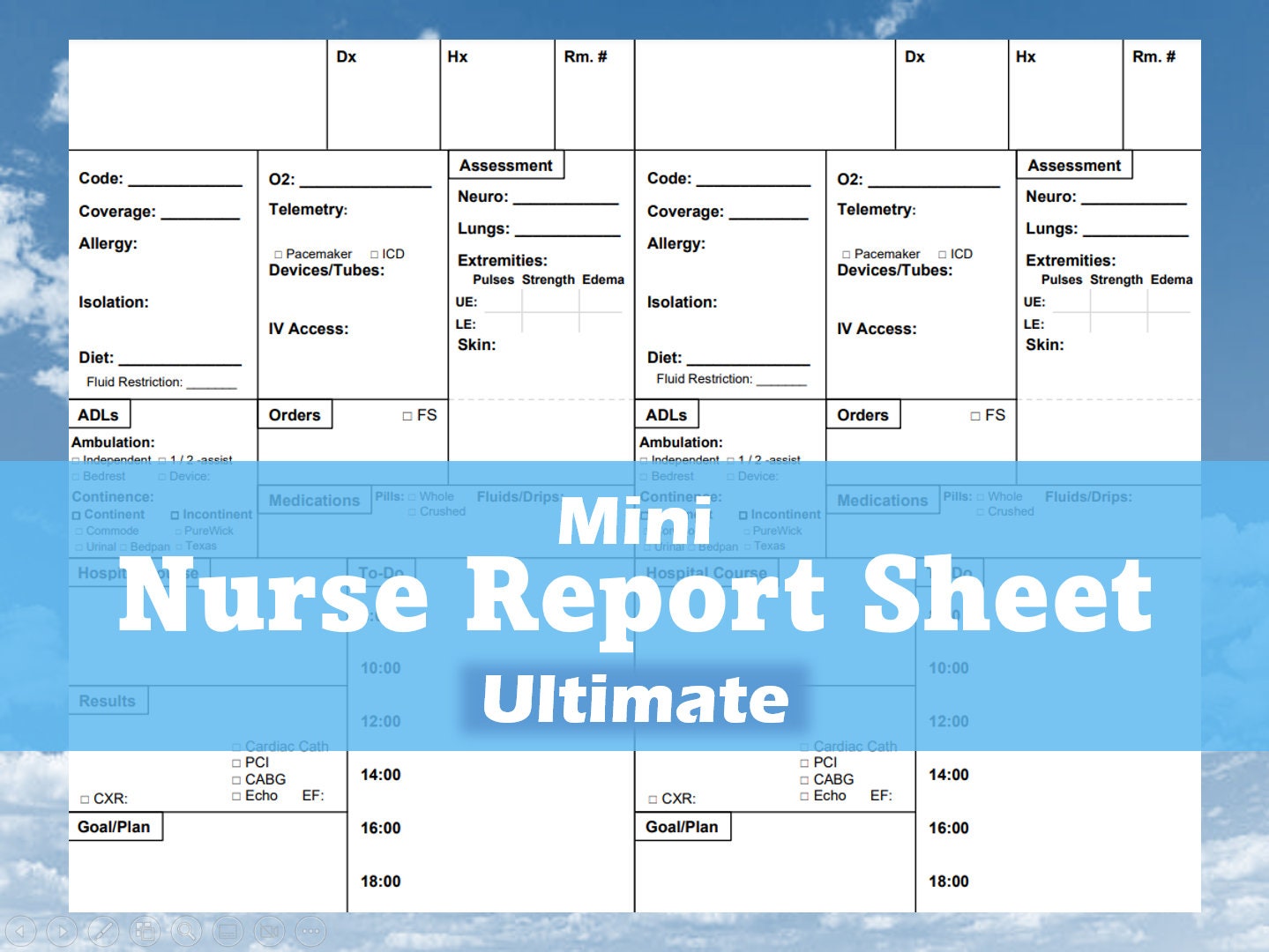 Ultimate Mini Nurse Report Sheet - Etsy