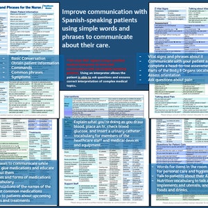 Spanish Medical Phrases for Nurses - Etsy