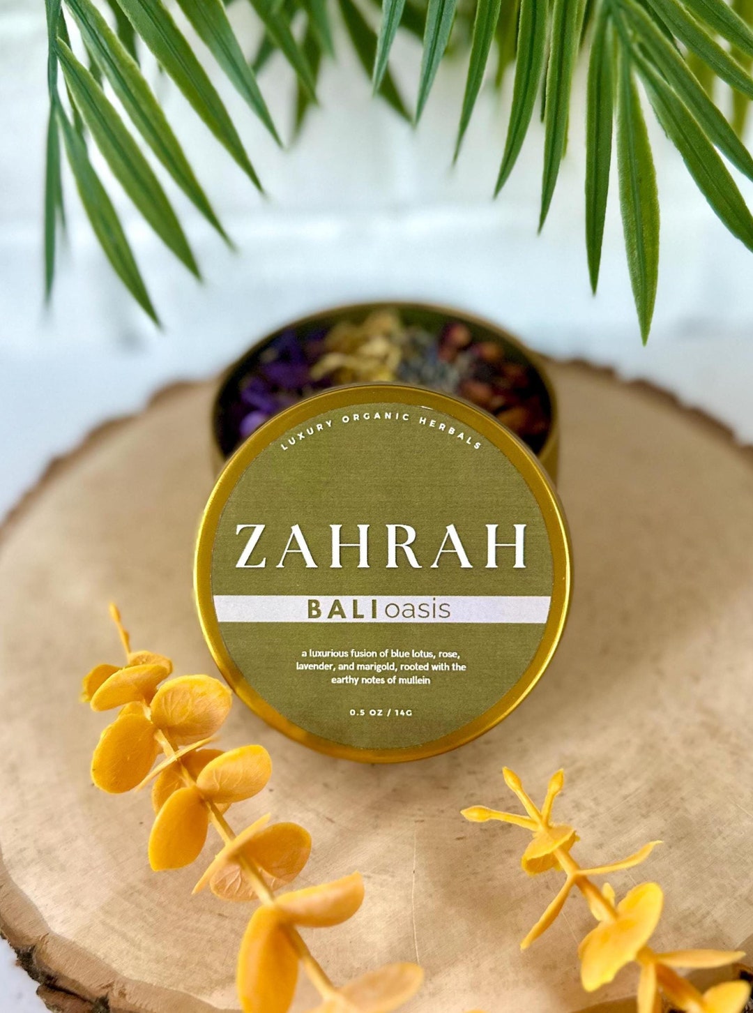 Bali Oasis Luxury Organic Herbal Blend Featuring Rose, Lavender ...