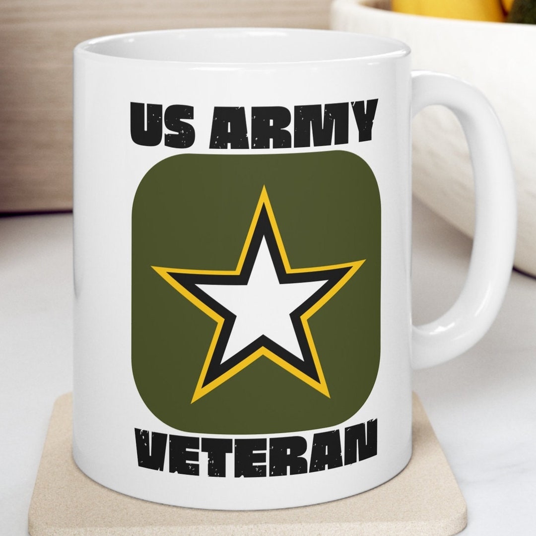 US Army Veteran Ceramic Mug Gift for Friend Army Cup for - Etsy