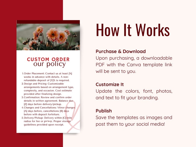 5 Flower Shop Story Templates, Price List, How to Order, Order Process ...