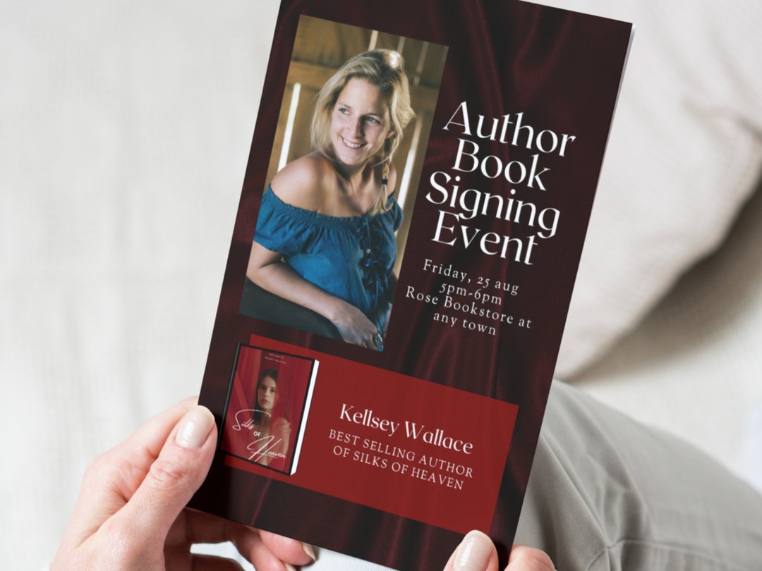 Dark Romance Writer and Author One-page Book Signing Flyer, Media Press ...