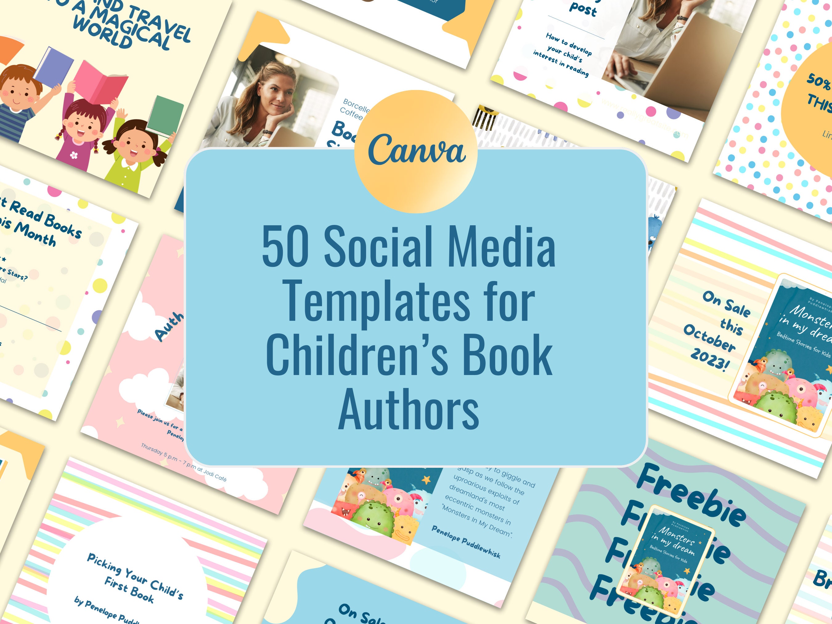 50 Social Media Templates for Children's Book Authors, Bookstagram ...