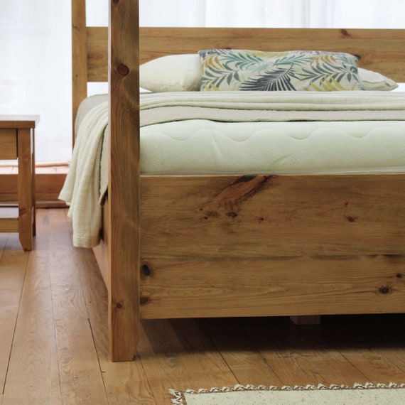 Kalamantan Nirvana Wooden Bed With Canopy Container Bed Canopy Bed Frame Wooden Bed Four Poster Bed Etsy