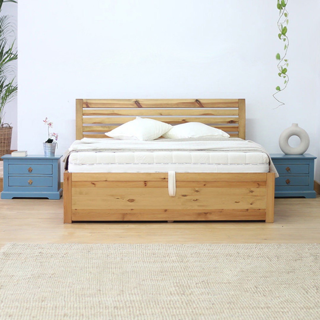 Kalamantan - Tabana Wooden Bed With Storage Box | Container Bed ...