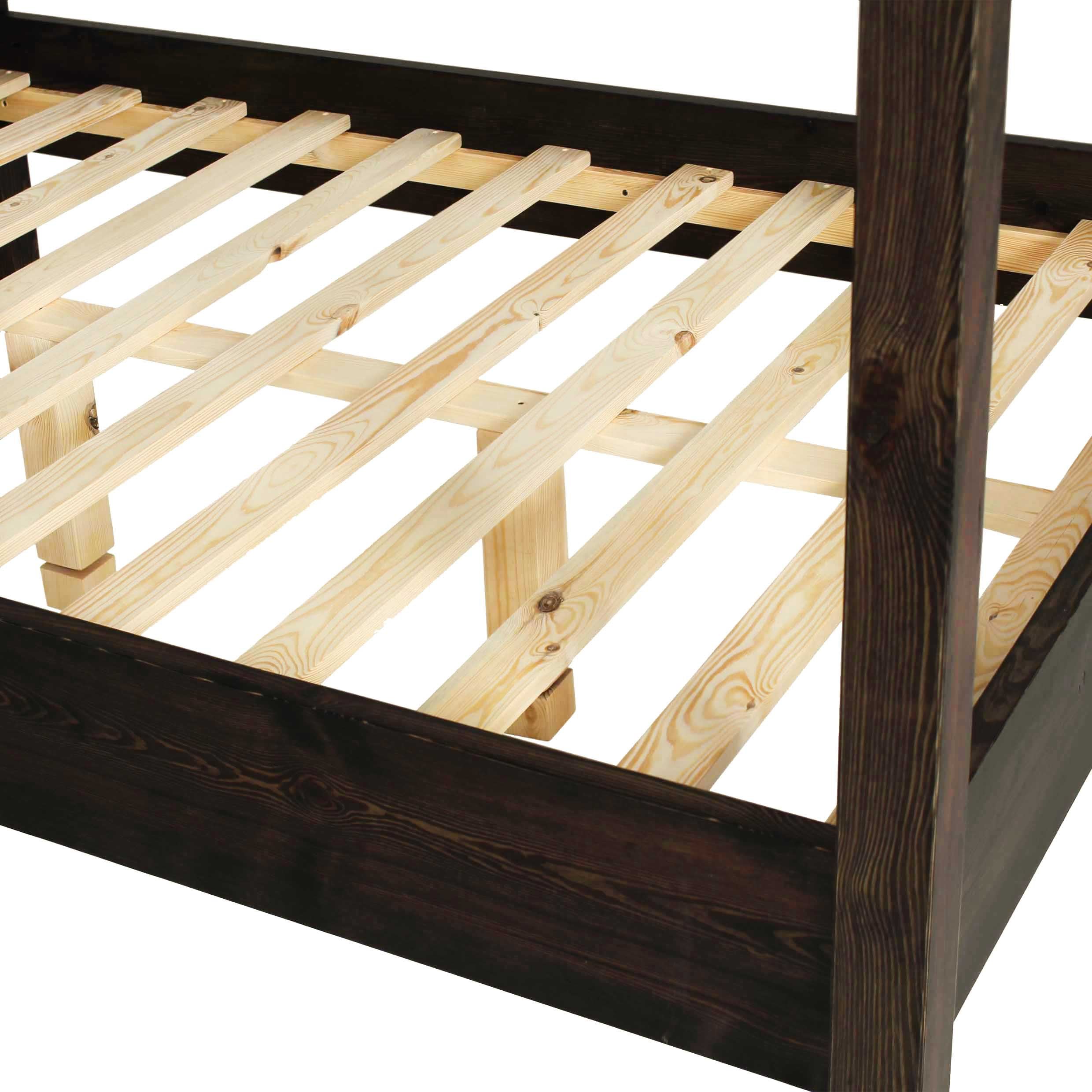 Kalamantan - Solid Wood Canopy Bed Madura | Canopy Bed Frame | Pine Bed ...