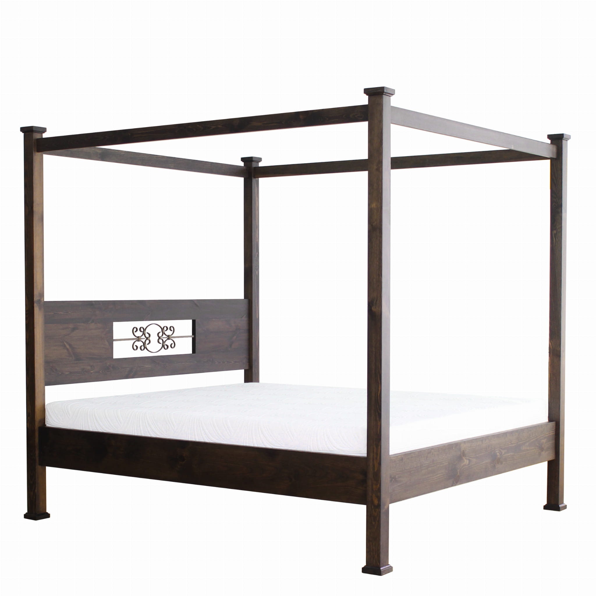 Kalamantan Solid Wood Canopy Bed Madura Canopy Bed Frame Pine Bed Beam ...