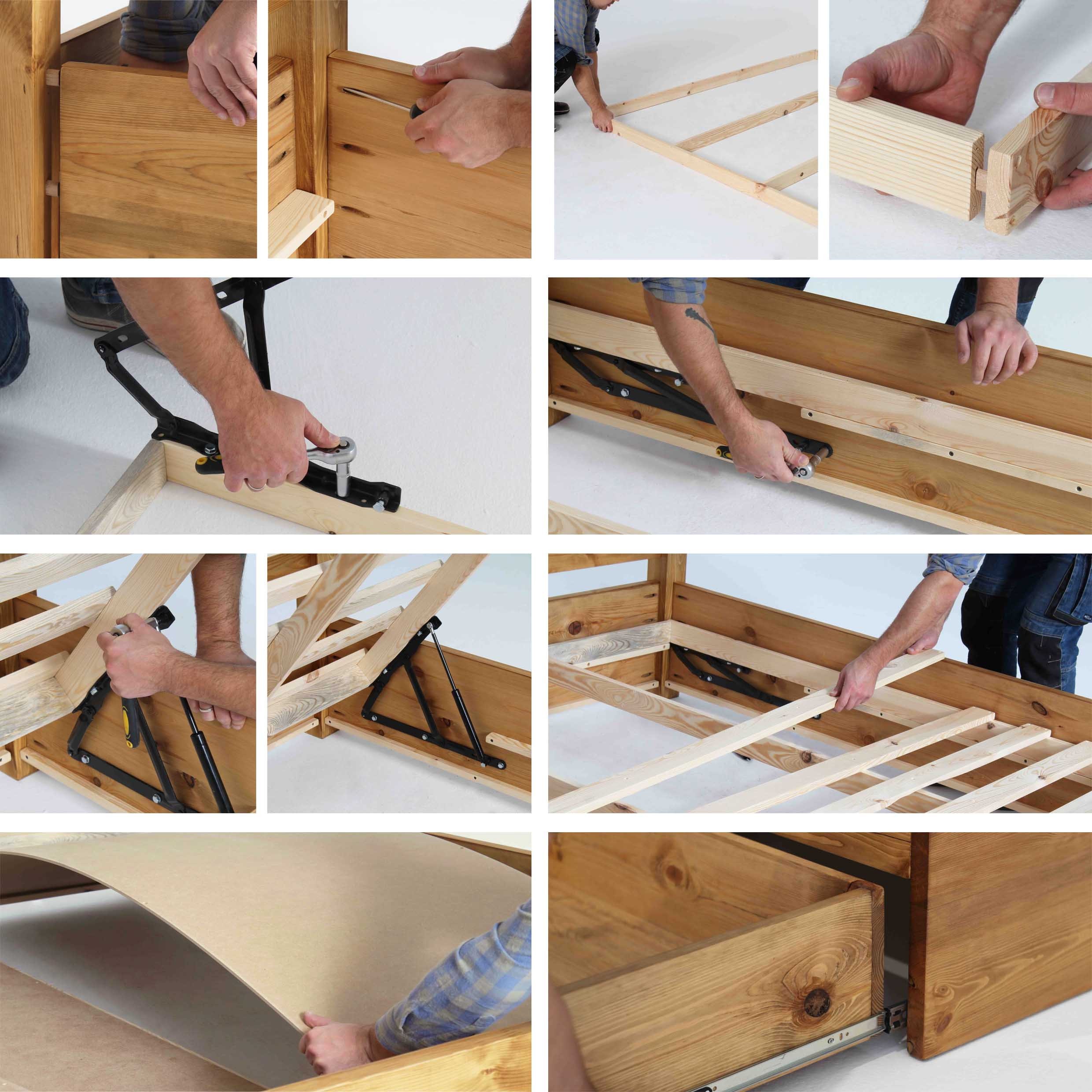 Kalamantan Solid Wood Canopy Bed Lovina Canopy Bed Frame Pine Bed Beam ...