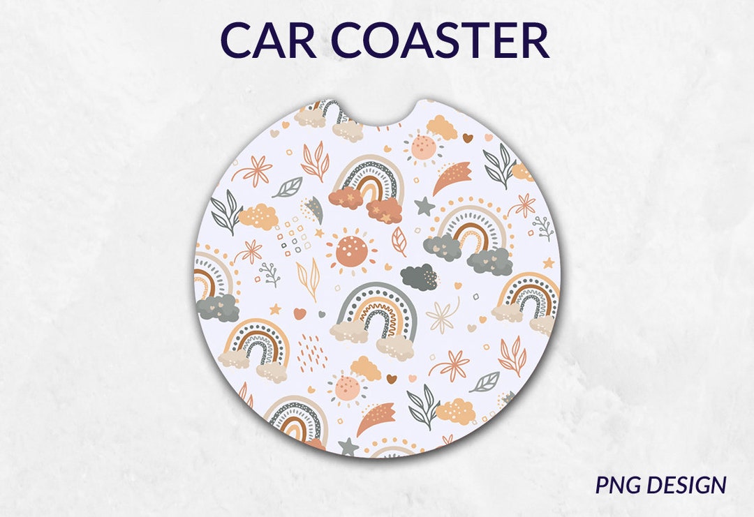 Car Coaster Png, Car Coaster Boho Designs, Car Coasters Png, Car ...