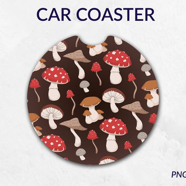Mushroom Car Coaster Png - Etsy