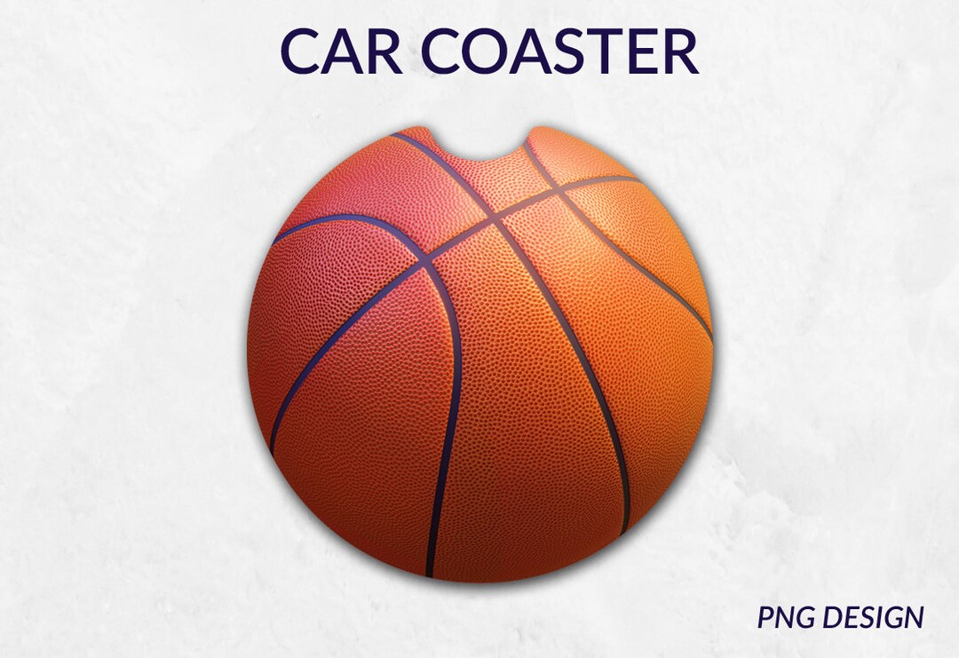 Basketball Ball Car Coaster Png, Car Coaster Designs, Basketball Gifts ...