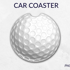 Golf Gifts for Men Car Coaster Png, Car Coaster Designs, Golf Ball Car ...