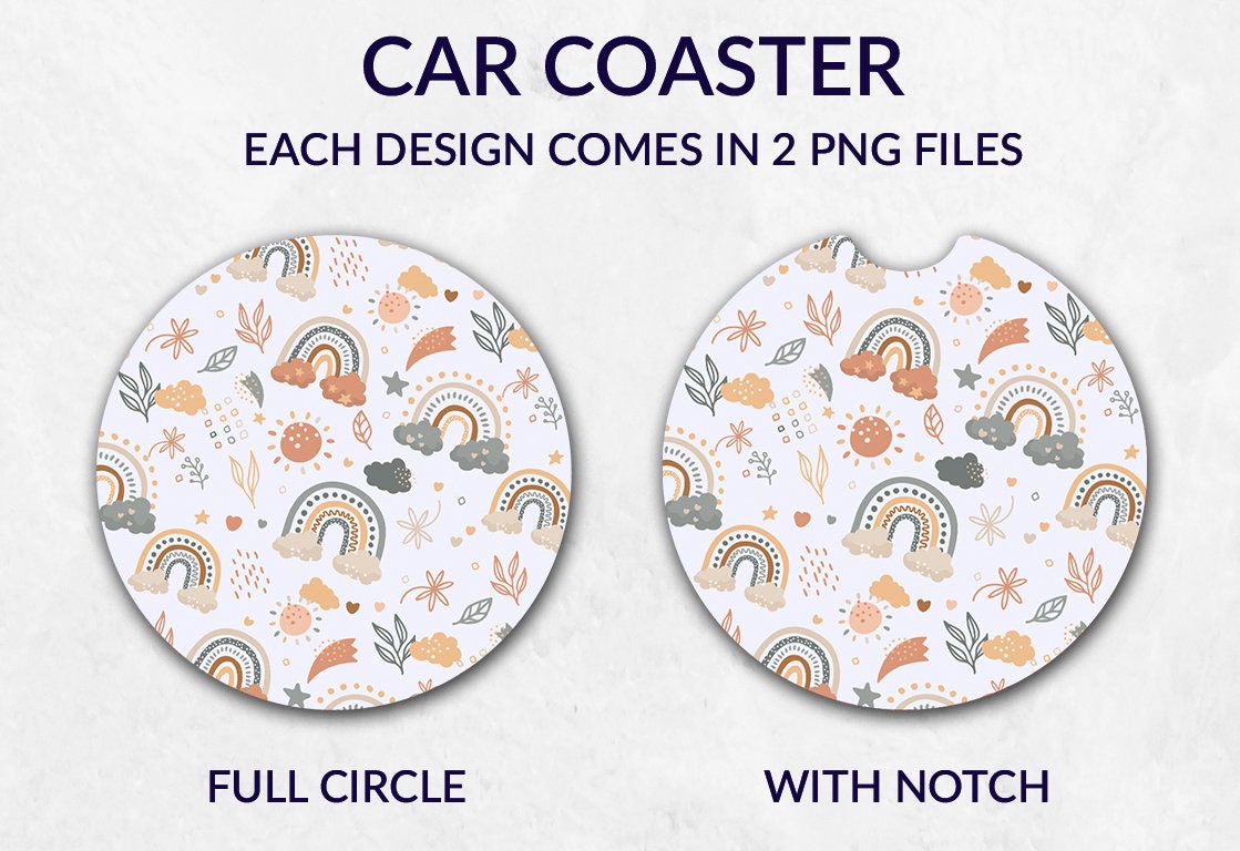 Car Coaster Png, Car Coaster Boho Designs, Car Coasters Png, Car ...