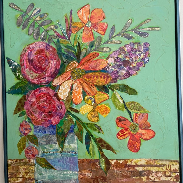 Flower Mixed Media - Etsy