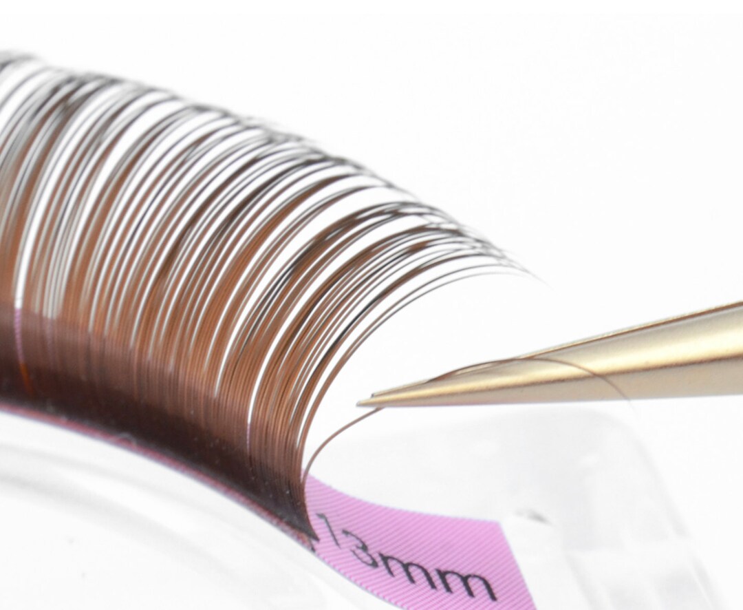 Brown Faux Mink Eyelash Extensions: B/C/D Curl, Individual Lashes - Etsy