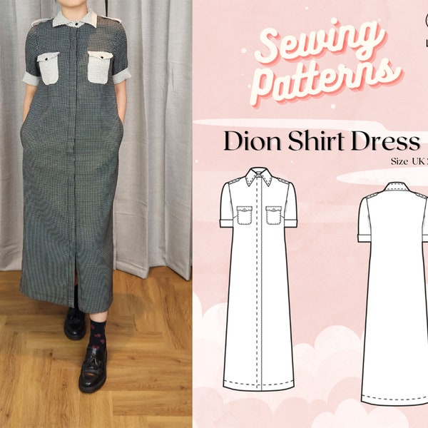 Shirt Dress Pattern - Etsy